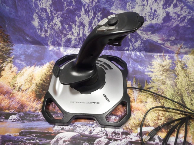 LOGITECH EXTREME X3D Pro Joystick Flight Stick Controller Simulator USB ...