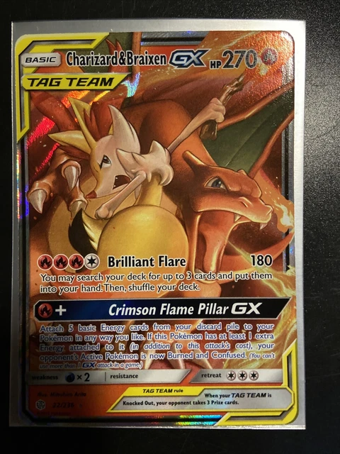 POKÉMON TCG CHARIZARD & Braixen Tag Team GX Sun & Moon - Cosmic Eclipse... EUR 6,46 - PicClick FR
