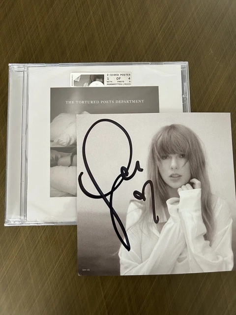 THE TORTURED POETS Department CD & Taylor Swift Hand Signed Photo With ...
