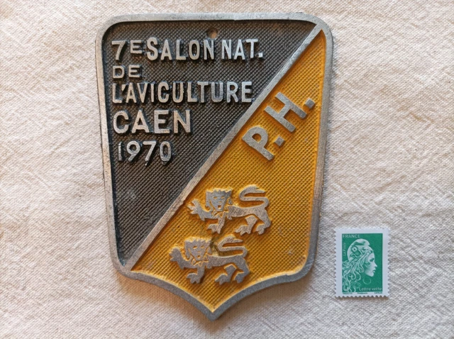 CAEN 1970 CALVADOS Normandie - Plaque de concours agricole aviculture ...
