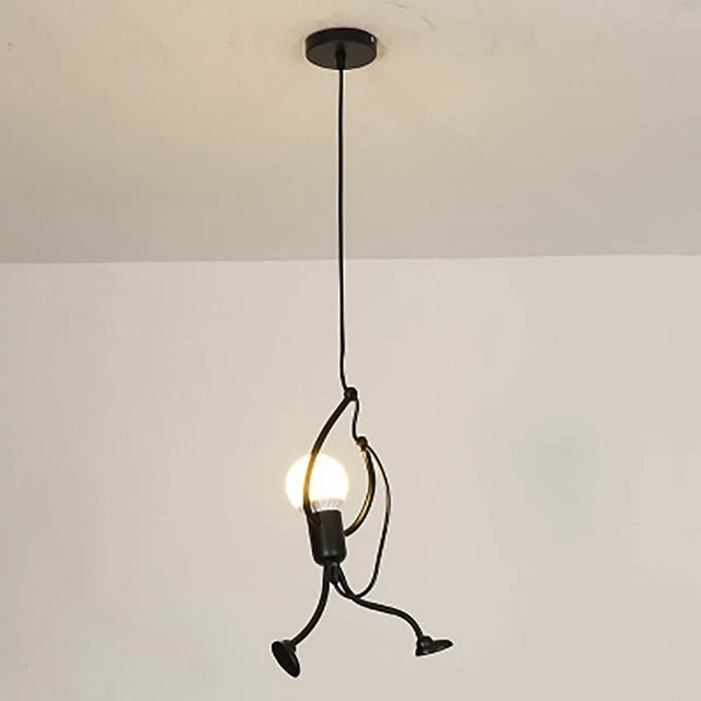 ART DECO STYLE Industrial Loft Human Shape Chandelier Ceiling Pendant ...