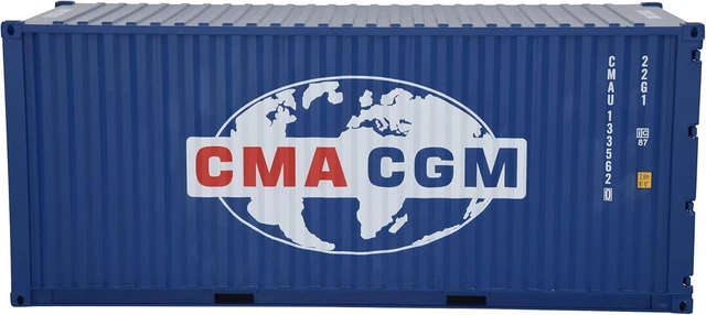 1:20 CMA CGM Shipping Container Model Abs Resin & Wood Toy Home ...