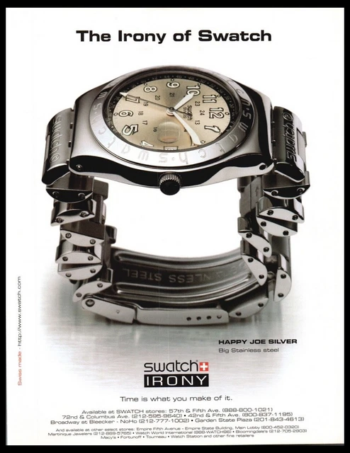 SWATCH WATCH IRONY --Vintage 1990s photo print ad $11.95 - PicClick