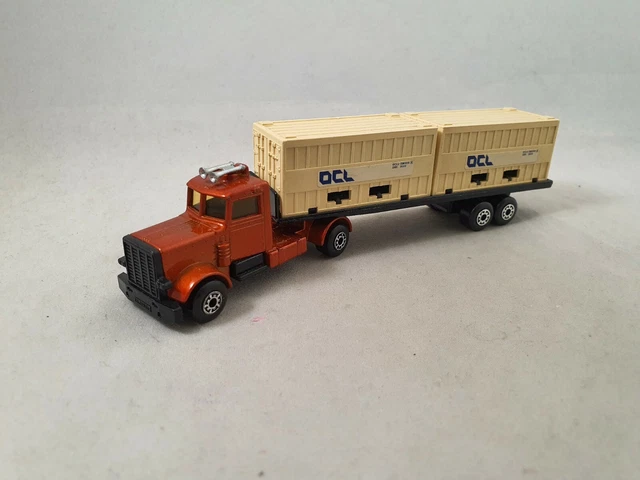 MATCHBOX SUPERFAST LONG Haul Peterbilt OCL camion conteneur semi ...