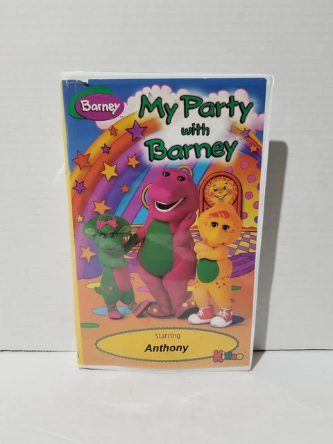 MY PARTY WITH Barney VHS Tape Starring ANTHONY Kideo VHS 1998 RARE HTF ...