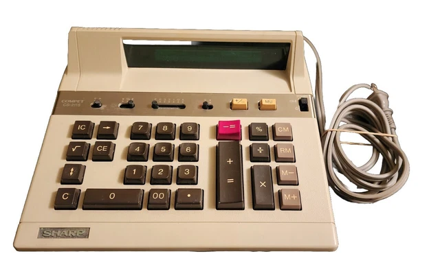 MINT VINTAGE SHARP CS-2115 "12" Digit Electronic Calculator Cleaned and ...