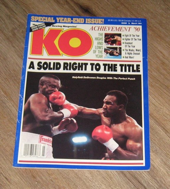 BOXING KO MAGAZINE 1991 Evander Holyfield JULIO Cesar Chavez ROBERTO ...