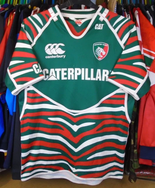 LEICESTER TIGERS 2012-2013 Home Canterbury Rugby Shirt Jersey Large £19 ...