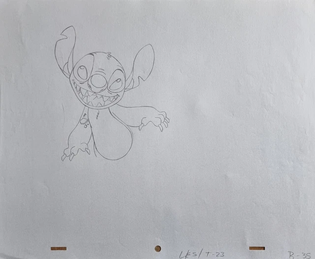 WALT DISNEY TV Animation Art Cel Production Drawing Lilo & Stitch ...