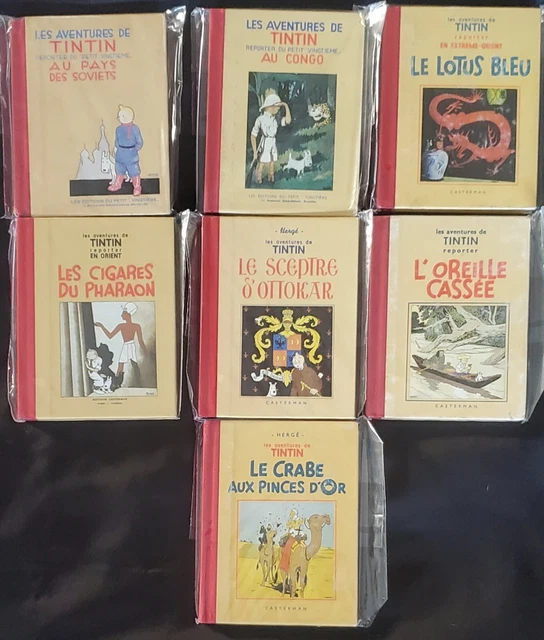 TINTIN 7 LOT Fac-Similé Mini format édition originale EO 1986 Rombaldi Hergé TBE EUR 69,00 ...