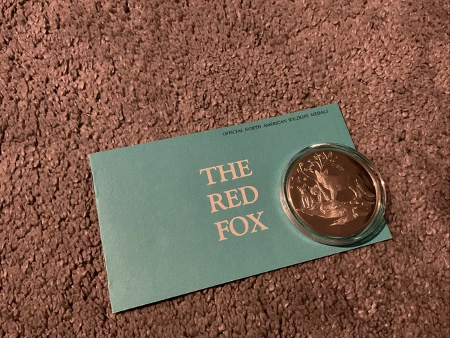 NORTH AMERICAN WILDLIFE-THE Red Fox Medal-Franklin Mint 1977 £57.92 ...