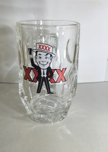 MISTER FOUREX XXXX beer glass 320 ml dimpled stein with handle $15.00 ...