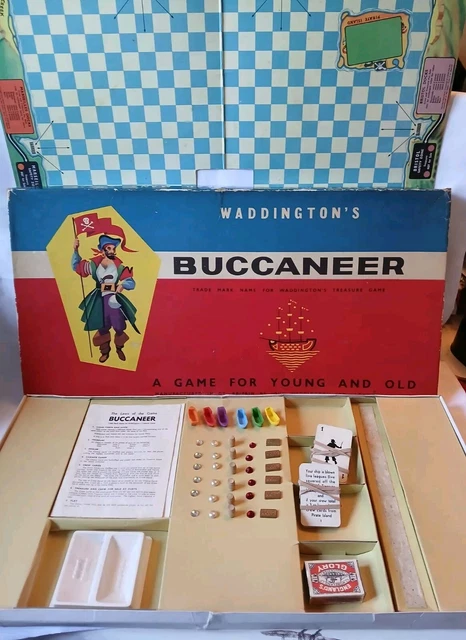 WADDINGTONS BUCCANEER BOARD Game 1967 Complete Original Vintage Rare ...