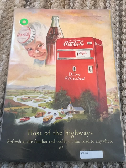 SPRITE BOY HOST Of Highways Coca Cola Vintage 1950 Ad Coke Soda Pop Glass Bottle £11.90 ...