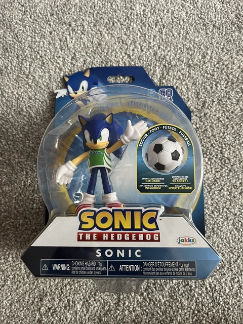 JAKKS SONIC THE HEDGEHOG Bendable Sonic with Football brand new boxed ...