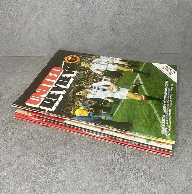 MANCHESTER UNITED HOME Programmes 1970’s Lot Still With Tokens League ...