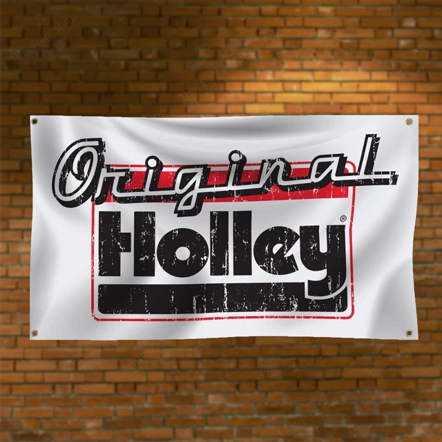 HOLLEY ORIGINAL BANNER Flag 3x5ft Auto Parts Car Garage Man Cave Wall ...