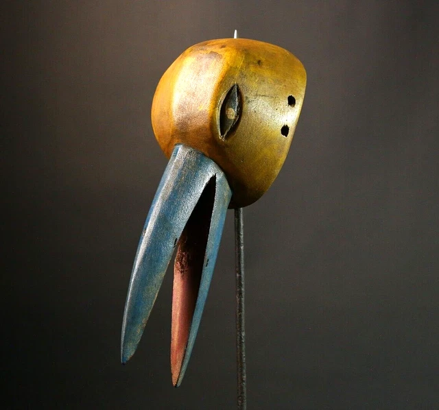 AFRICAN VINTAGE ORIGINAL Dan Bird Mask Handcrafted Tribal Art ...
