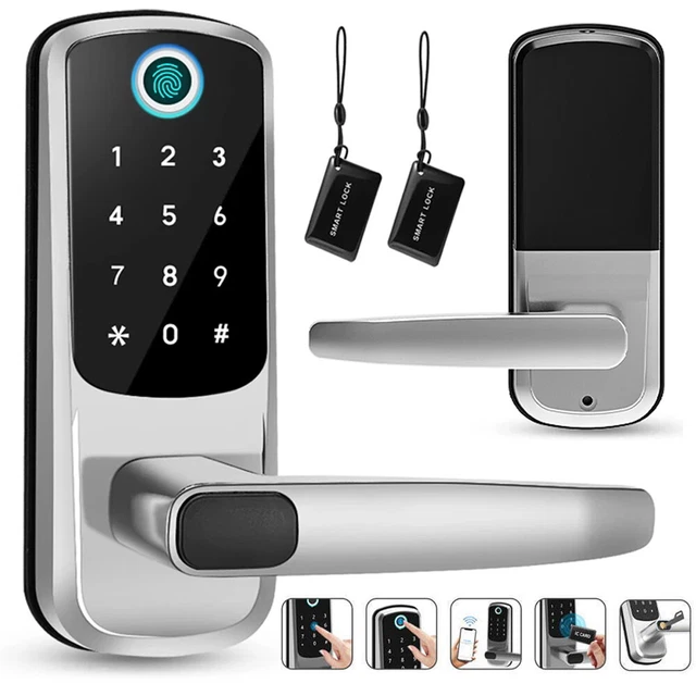SMART DOOR LOCK WiFi Fingerprint Digital Keypad Keyless Entry Safely ...