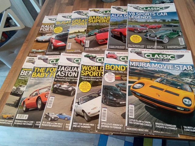 12 X CLASSIC AND SPORTS CAR MAGAZINES January - December 2019 £15.00 ...