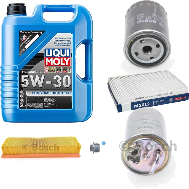 BOSCH INSPECTION SET 5 L Liqui Moly Longtime High Tech 5W-30 pour Seat Ibiza II EUR 130,86 ...