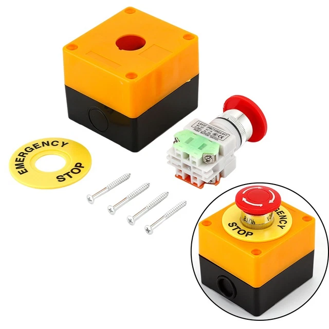 EASY ACCESS 22MM Red Mushroom Push Button Switch for Electrical ...