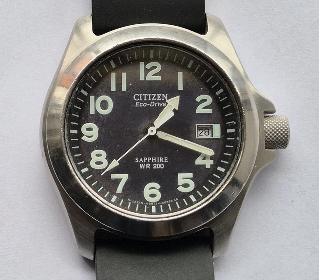 CITIZEN HERREN ECO Drive Sapphire 200 Wr Monocoque Armbanduhr B872 ...