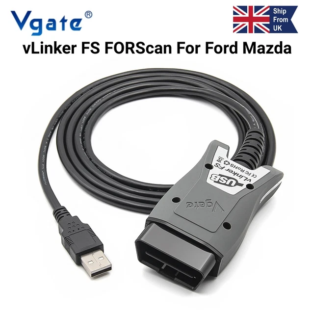 VGATE VLINKER FS Ford ELM327 FORScan HS/MS-CAN Diagnostic Scanner Interface Tool £31.99 ...