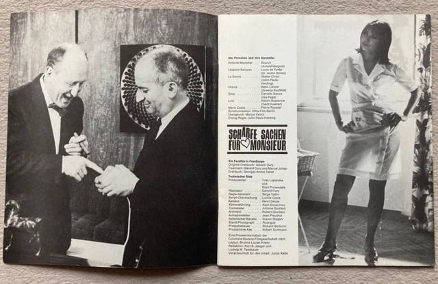 LOUIS DE FUNES Bourvil Scharfe Sachen für Monsieur orig. Presseheft EUR ...