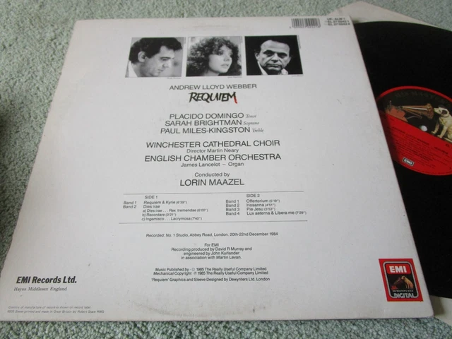 ANDREW LLOYD WEBBER Requiem His Master's Voice ALW 1, EL 2702421 1985 ...