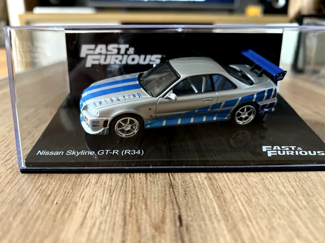 FAST & FURIOUS Agostini Nissan Skyline GT-R R34 bleu emballage d ...