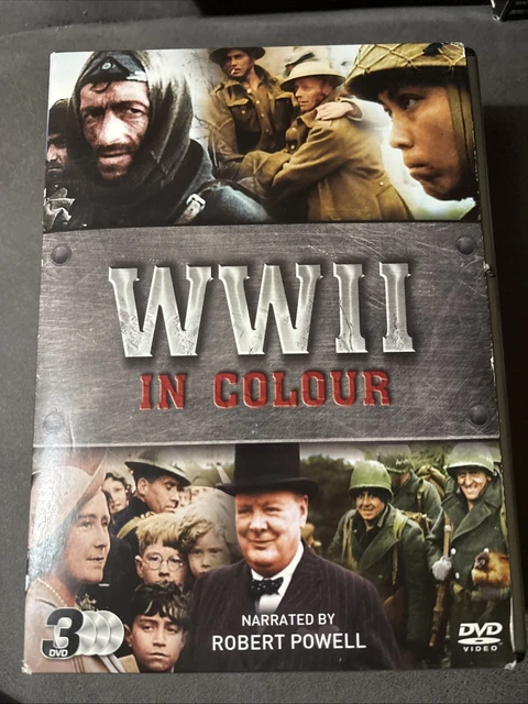 WWII IN COLOUR Narrated By Robert Powell 3 DVD Boxset £4.91 - PicClick UK