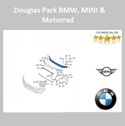 MINI GENUINE FRONT Upper Bumper Carrier, Crash bar. Clubman F54 ...