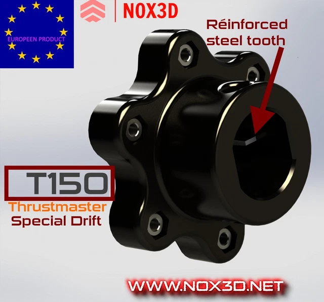 THRUSTMASTER REINFORCED STEEL Adapter hub T150 TMX lenkrad Tmx pro ...