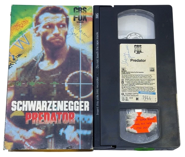 PREDATOR VHS TAPE Schwarzenegger 1987 Classic Action Sci-Fi Movie CBS ...