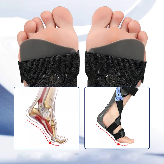 (LEFT)FOOT DROP BRACE Elastic Straps Ankle Foot Orthosis Posture ...