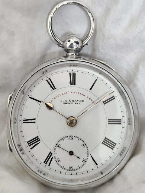ENGLISH POCKET WATCH. Gents Silver *FULL WORKING ORDER *1901* Sheffield ...
