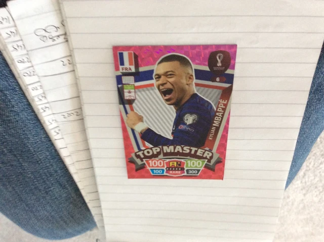 PANINI ADRENALYN XL Qatar 2022 Kylian Mbappe Top Master Card FIFA World ...