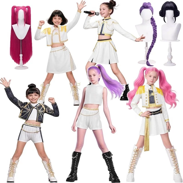 K-POP DEMON HUNTERS Costume Kids Zoey Rumi Mira Cosplay Book Week Fancy Dress £23.18 - PicClick UK