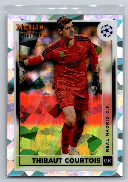 THIBAUT COURTOIS 2022 Merlin Chrome UEFA Club Competitions Atomic #117 ...
