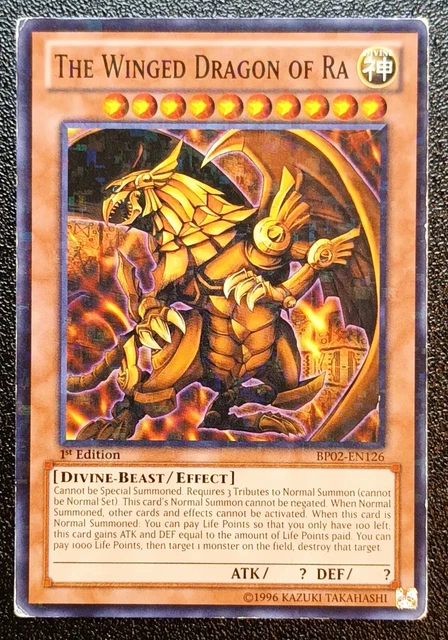 YU-GI-OH! THE WINGED Dragon of Ra BP02-EN126 1st Edition Mosaic Rare ...