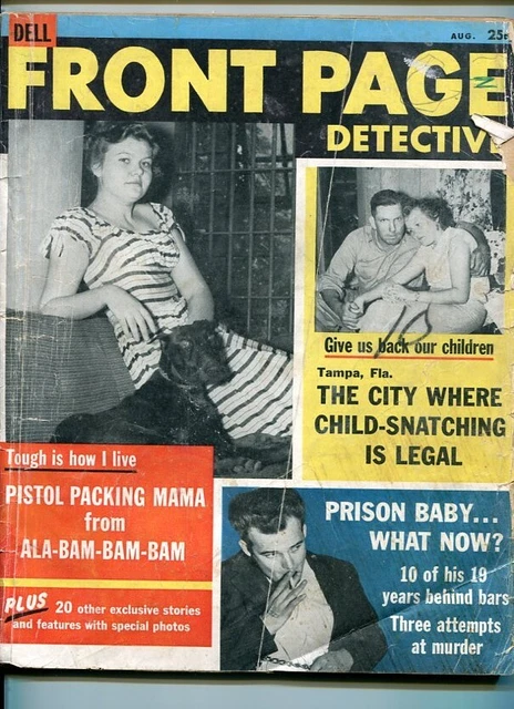 MAG: FRONT PAGE Detective-08/1956-Sex Killer-Devil-Pistol-Bodies-Venom Fr/G £30.71 - PicClick UK