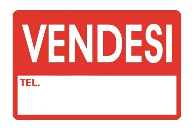 CARTELLO SEGNALETICO VENDESI rosso targa segnaletica stradale 30x20cm ...