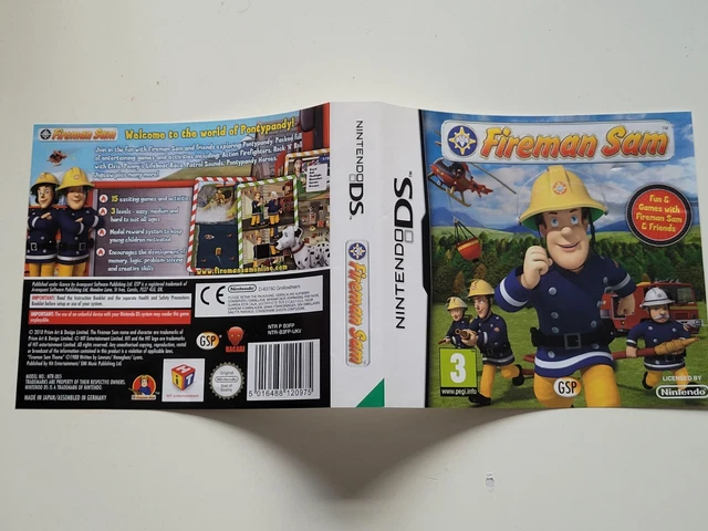 NINTENDO DS FIREMAN Sam inlay insert Artwork Cover ( ONLY ) £2.79 ...