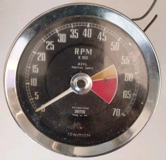 VINTAGE MGB REV Counter / Tachometer - 4 Cylinder Positive Earth £72.48 ...
