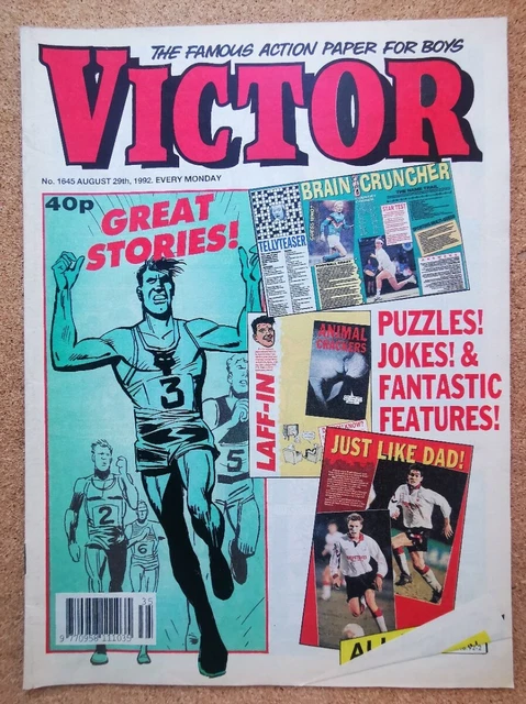 VICTOR COMIC #1645 29/08/92 Nottingham Forest Clough Gemmill Football ...