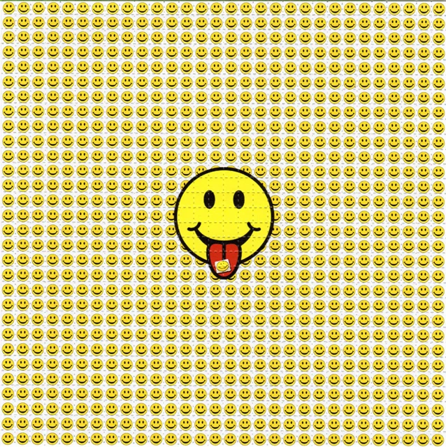 SMILEY FACE TABS BLOTTER ART perforated sheet paper psychedelic art £13 ...