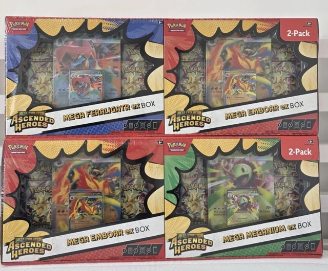 POKÉMON TCG MEGA Evolution Ascended Heroes Mega EX Boxes 2 Pack x2 ...
