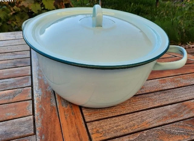 GRAND FAITOUT MARMITE casserole émaillée vert d'eau - déco cuisine ...