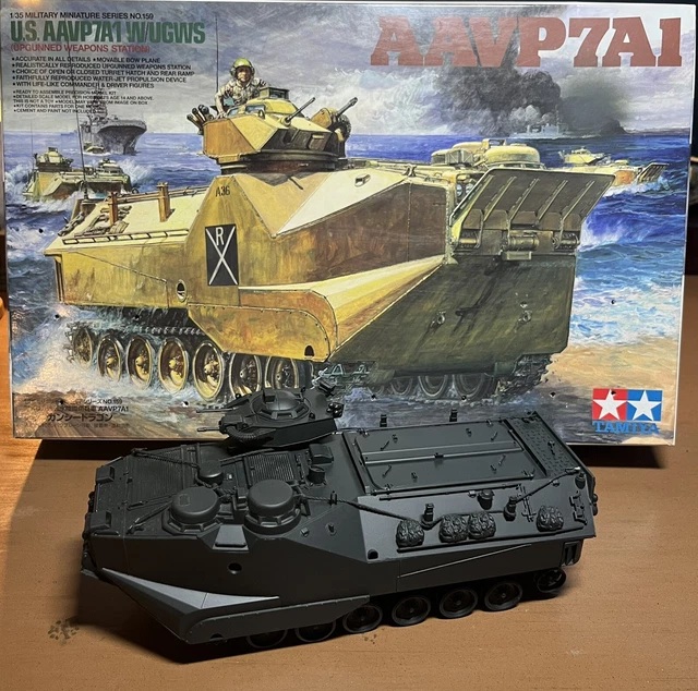 TAMIYA 1/35 US Marines AAVP7A1 w/UGWS (Up-Gunned Weapon Station) #35159 ...